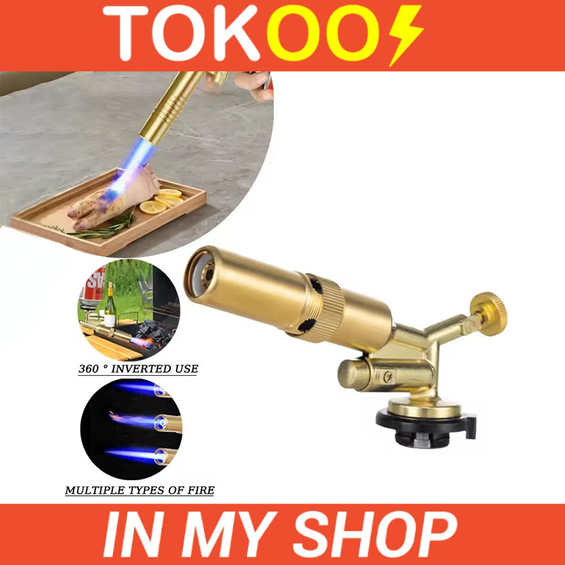 Welding Torch Gas Burner Flame Gun High Temperature Brass Copper Gas ...