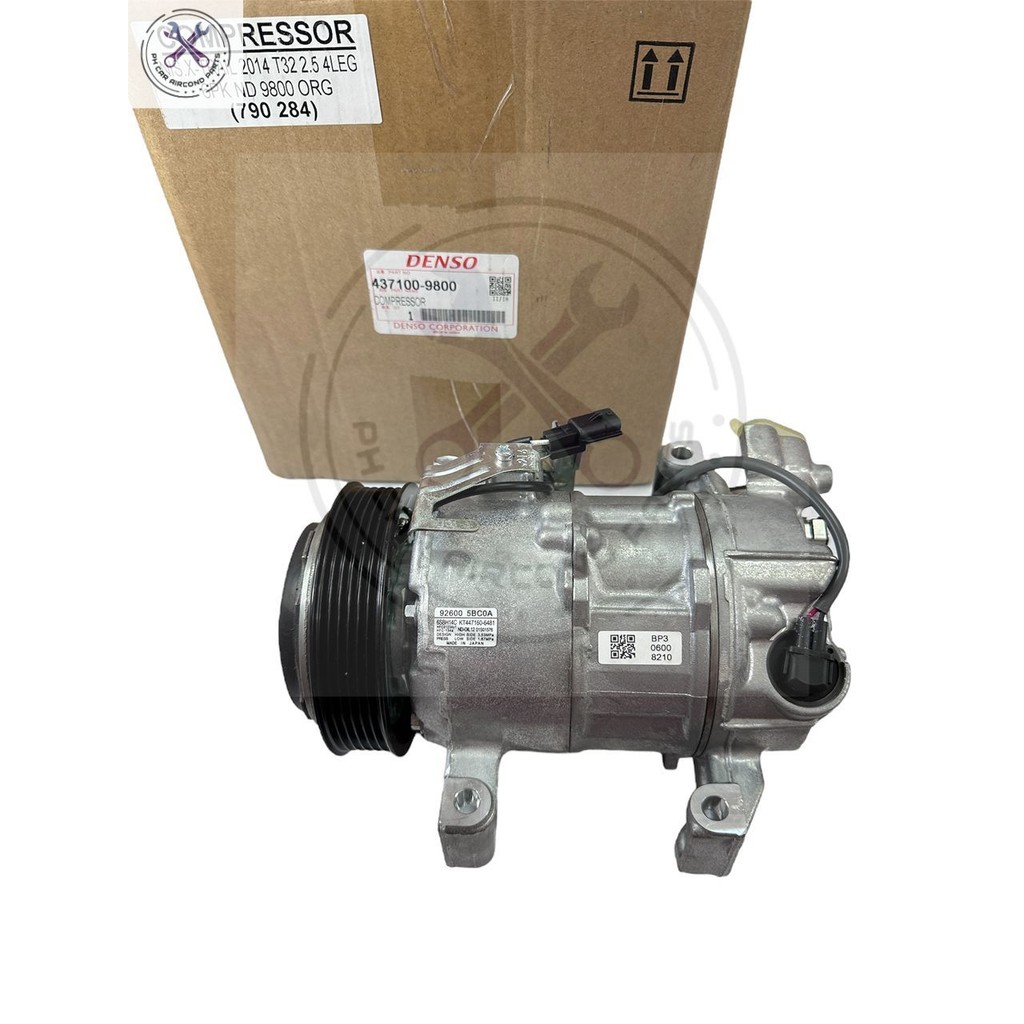 [ORIGINAL DENSO NEW] COMPRESSOR - NISSAN X-TRAIL T32 2014 2.5 4LEG 6PK ...