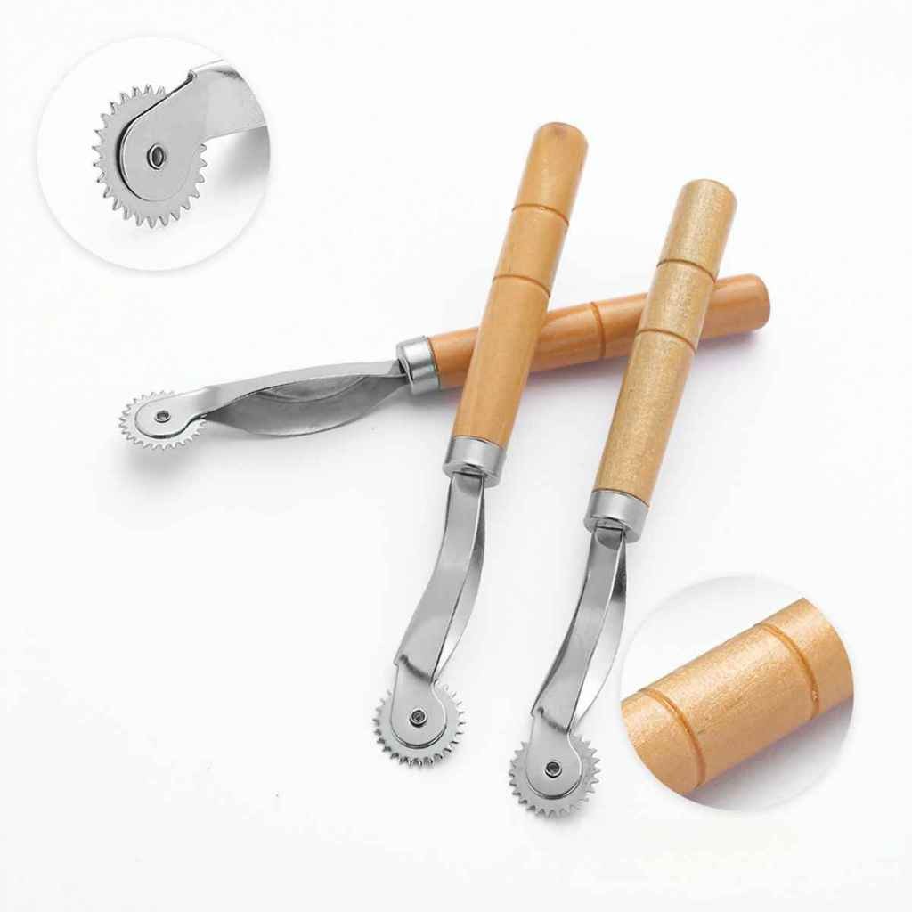 Impression stick, marking roller to create holes in leather fabric to ...