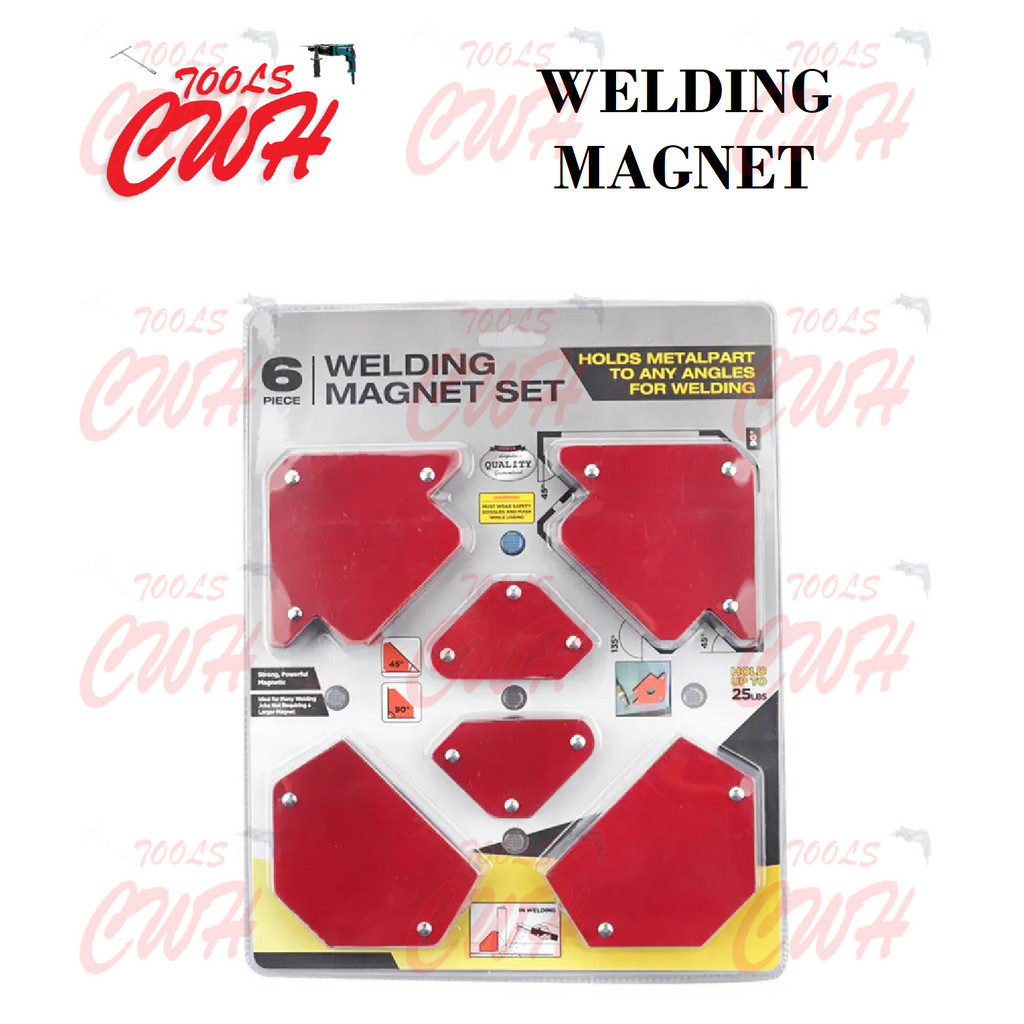 PRC 6PCS WELDING WELDER MAGNET MAGNETS SET Magnetic FIXED Angle Holder ...