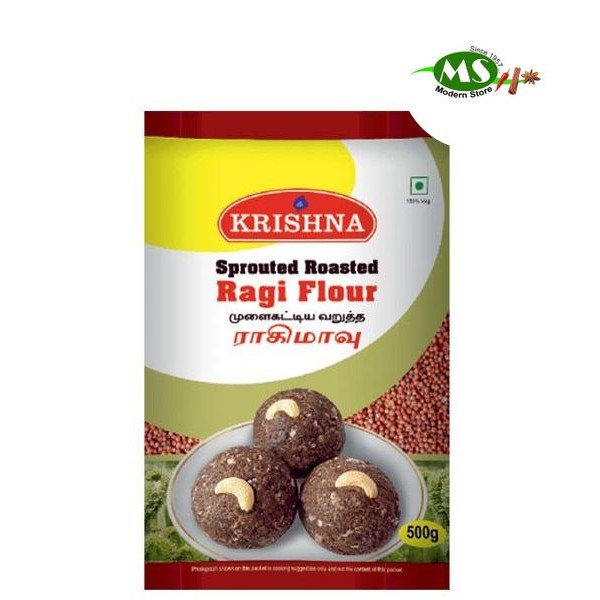 Krishna Sprouted Roasted Ragi Flour 500g | Shopee Malaysia