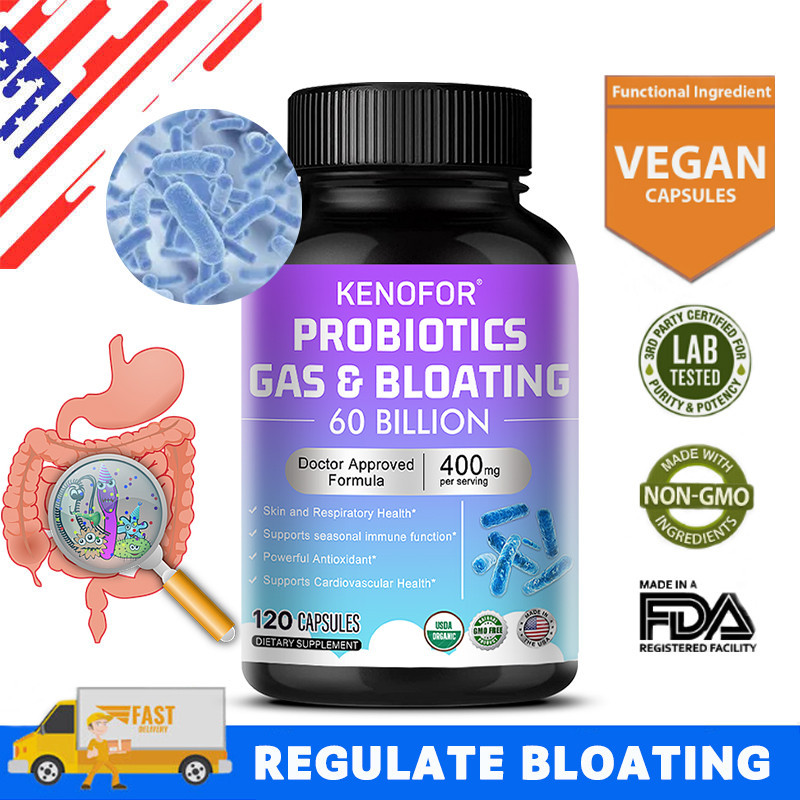 60 Billion Probiotic Supplement for Digestive and Gut Health - Supports ...
