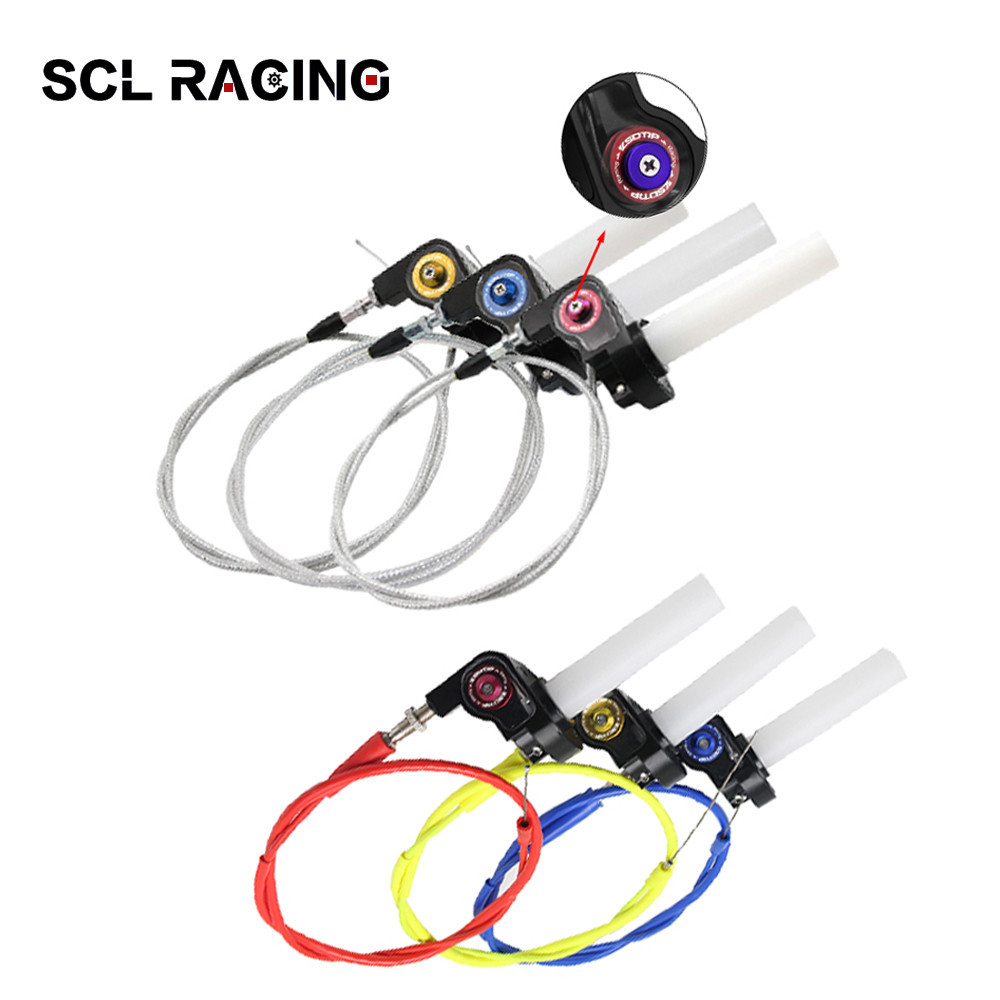 Alconstar Racing Aluminum Handle Throttle Grip Hand Grips 1/4 Quick ...