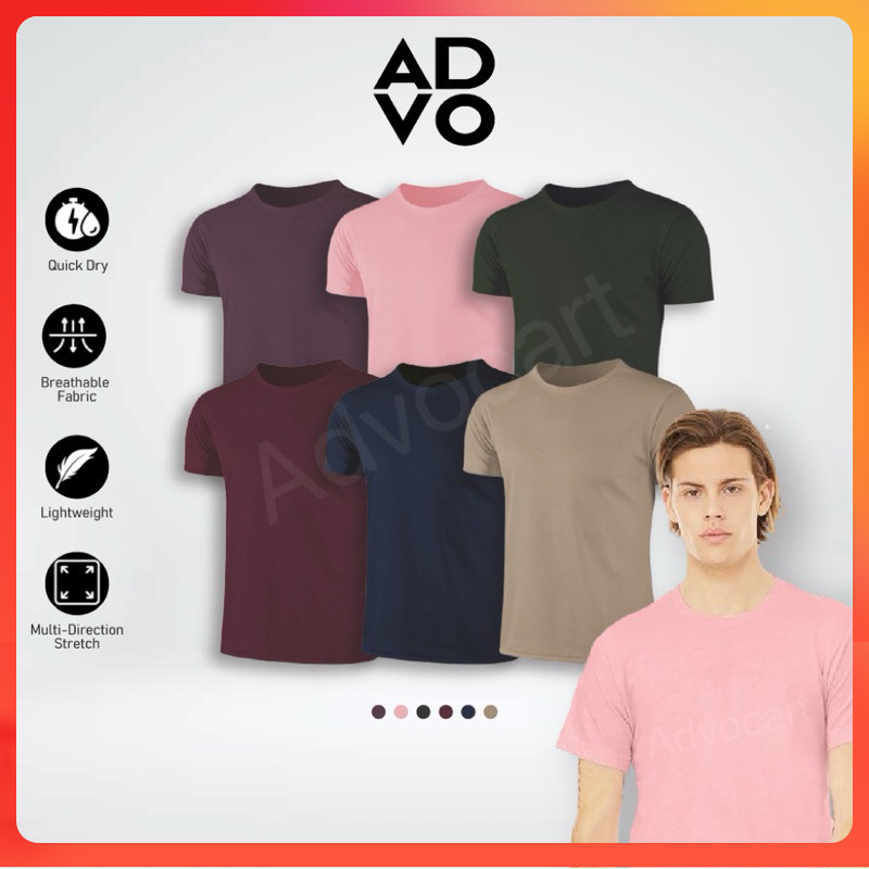 ADVO [New Series] Microfiber T-Shirt Men Round Neck T shirt Short ...