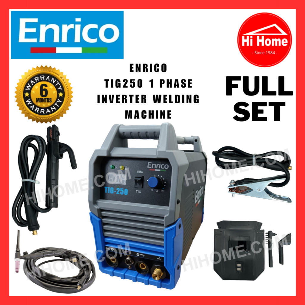 ENRICO TIG250 1 PHASE INVERTER WELDING MACHINE ACCS & AGRON REGULATOR ...