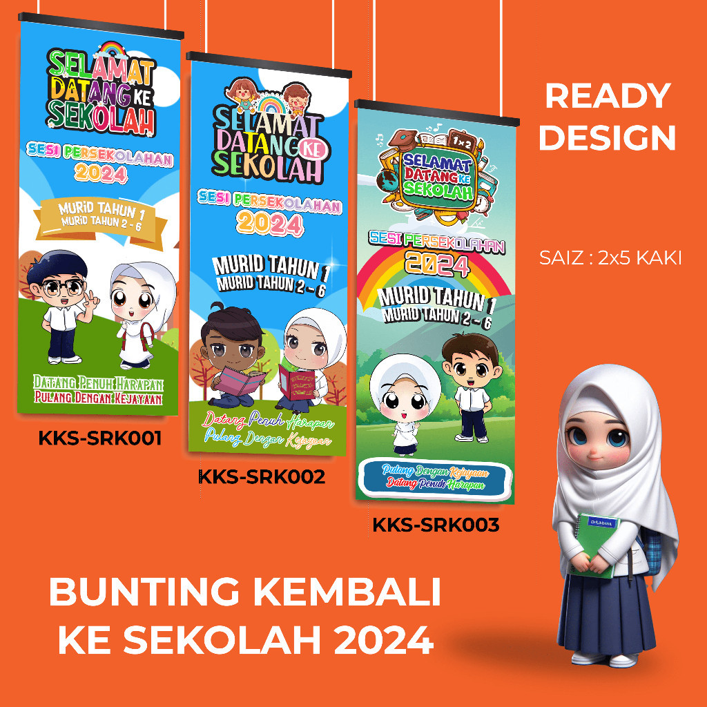 BUNTING SRK 'KEMBALI KE SEKOLAH 2024' - READY DESIGN | Shopee Malaysia