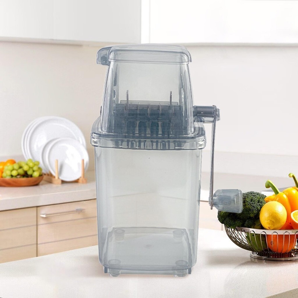 Manual Ice Shaver Transparent Small Crushed Ice Machine Portable Ice ...
