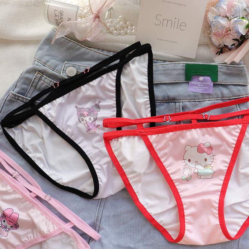 Sweet Spicy Dopamine Cute Girl Panties Hellokitty Kuromi Sweet Sexy