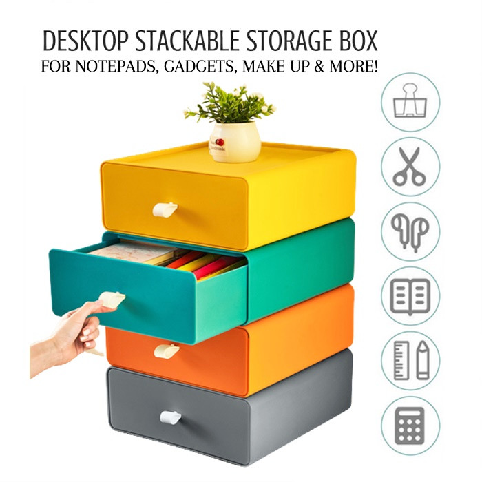 Maximize Space & Style: Stackable Desktop Drawer Storage Box for ...