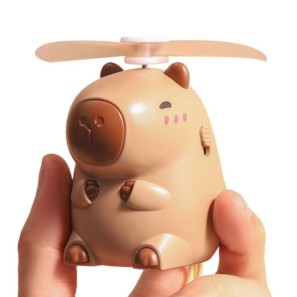Mini Fan Cute Capybara Fan Summer Mini Portable Bladeless Fan with ...