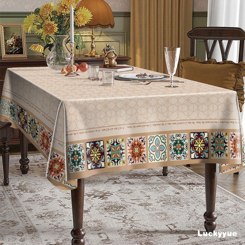 PVC Waterproof Tablecloth Rectangular Dining-table Table Cover Square ...