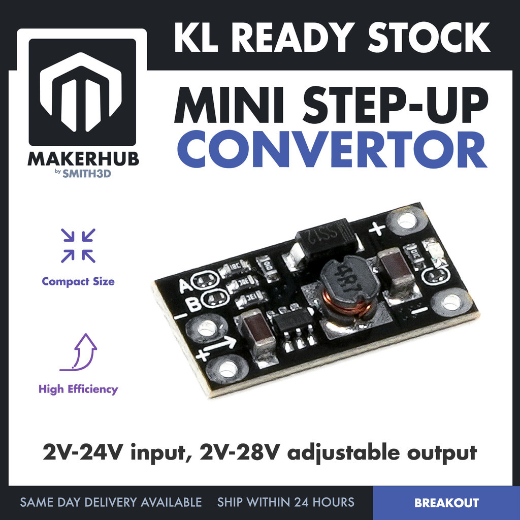 Mini DC-DC Boost Converter Step Up Convertor Compact Size 3.3V 5V 9V ...