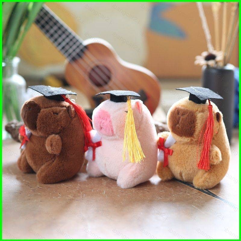 Comic Cute Capybara with Graduate Cap Plush Dolls Graduation Gift For ...