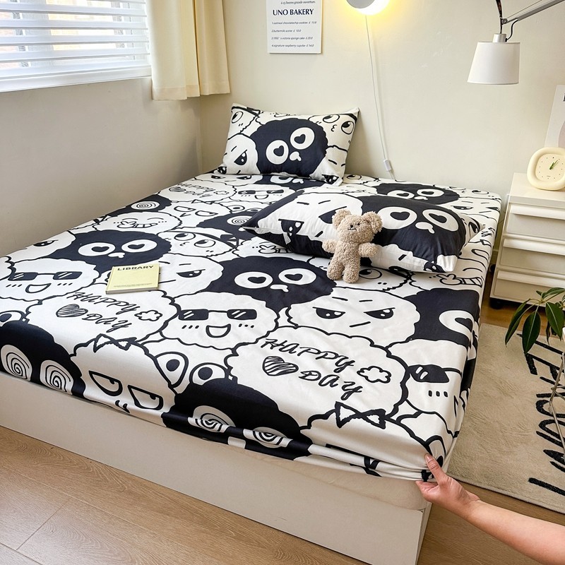 Skin-friendly Brushed bed sheet cadar tilam 9 Options Cartoon Machine ...