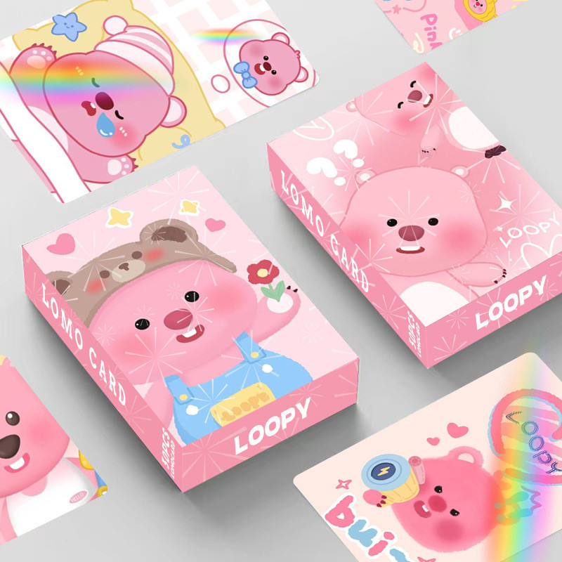 LOOPY Laser Flash Lomo Card Double-sided Photocard 30pcs/box | Shopee ...