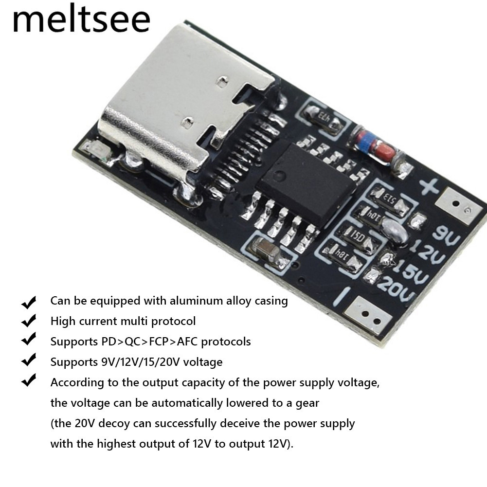 PD/QC/AFC Type-C Decoy Board USB Boost Module 9V 12V 15V 20V Fast ...
