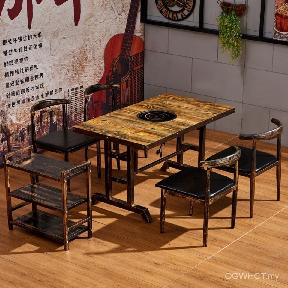 Theme Hot Pot Table Round Table Induction Cooker Integrated Hotel ...