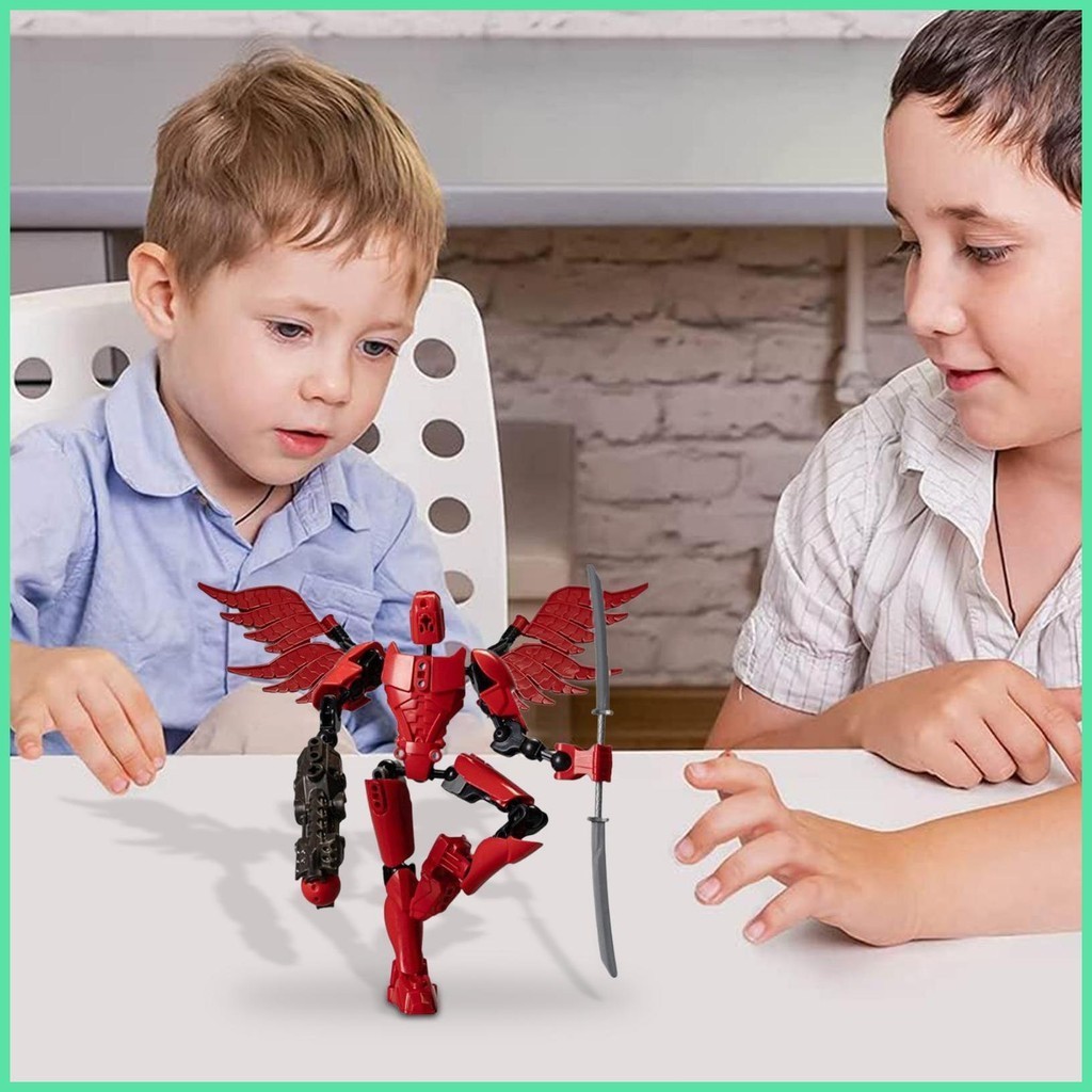 3D Printed Action Figure Wings Articulated Robot and Multi-articular ...