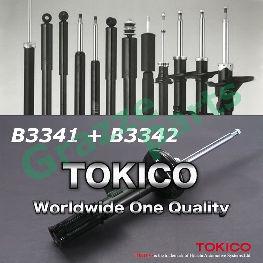 (2 pcs) TOKICO Shock Absorber (Gas) Rear B3341 + B3342 for Toyota Camry ...