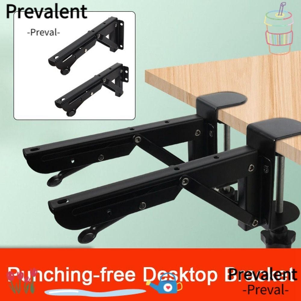PREVAL Folding Shelf Bracket, Space Saving Punch-free Desktop Extension ...