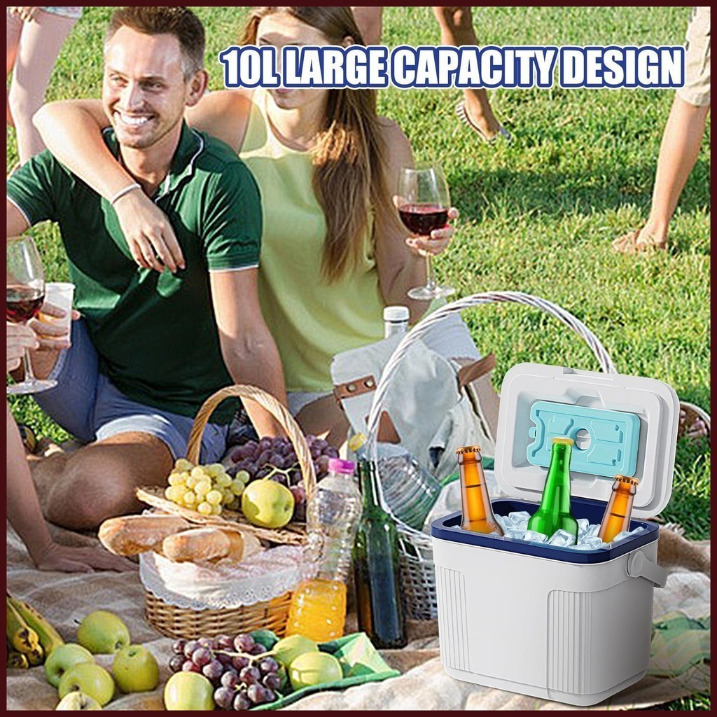 Camping Cooler 10L Small Ice Chests Portable Coolers Freezer Box Hard ...