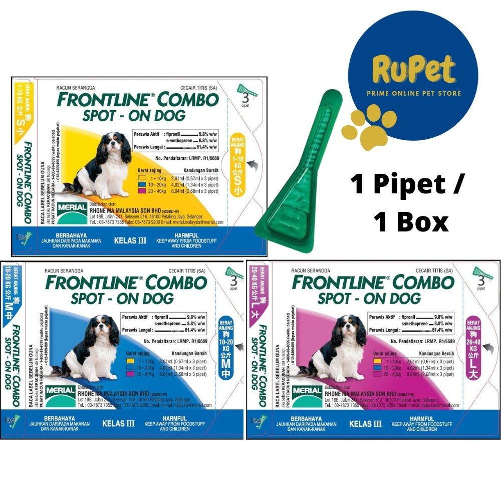 Frontline Combo Spot On Dog Flea Treatment - 1pipet / 1box - Dog Care ...