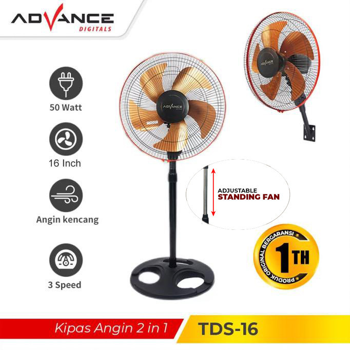 Advance Wall Fan/Stand Fan/Seat Fan Stand Fan 16inc 3in1 Stand/Table ...