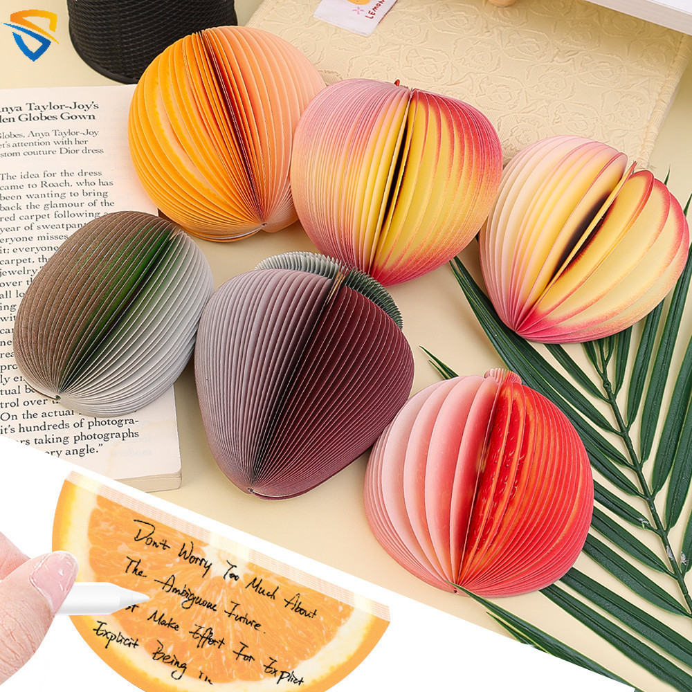 3D Cute Creative DIY Fruit Sticky Note Memo Pads Student Supplies ...