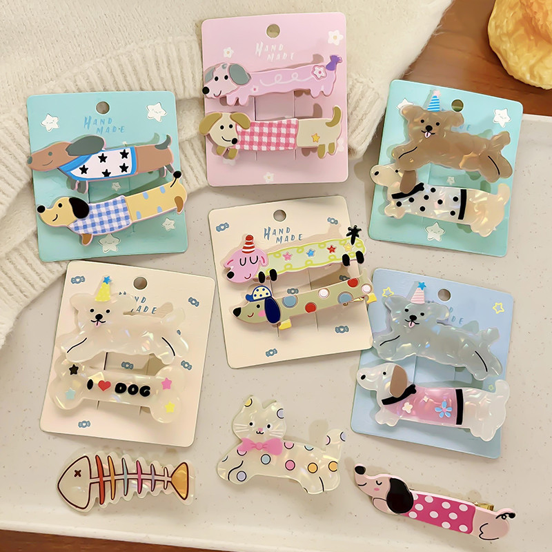 2024 New Cute Cat/puppy Hair Clip Women's Forehead Side Bangs Clip ...