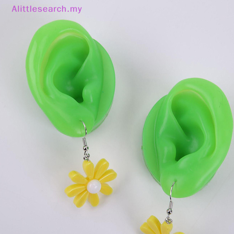 Alittlesearch Practice Ear Soft Silicone Ear Model For Jewelry Display ...