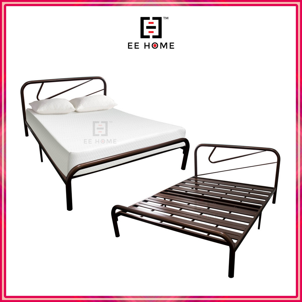 COMBO SET Queen Size Bed Frame With Queen Rebonded Foam Mattress Katil ...