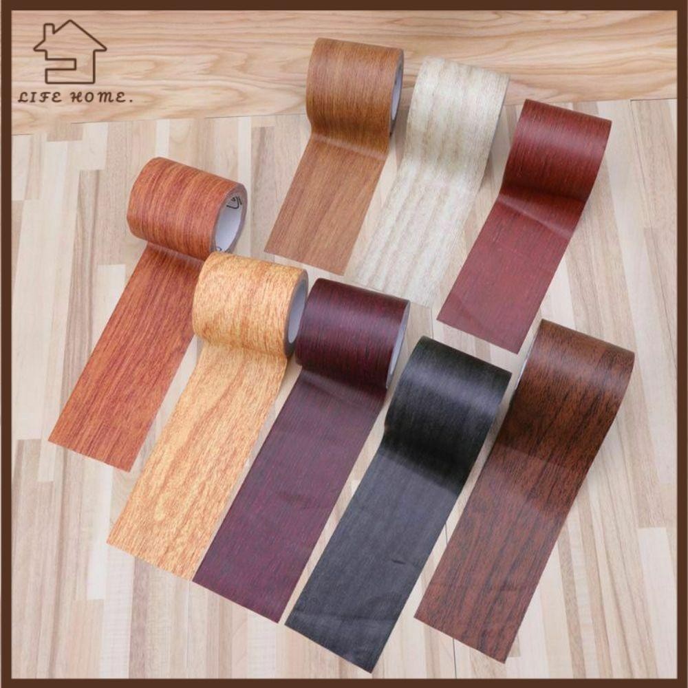 YELGIRL 5M/Roll Floor Renovation Sticker, Wood Grain DIY Furniture ...
