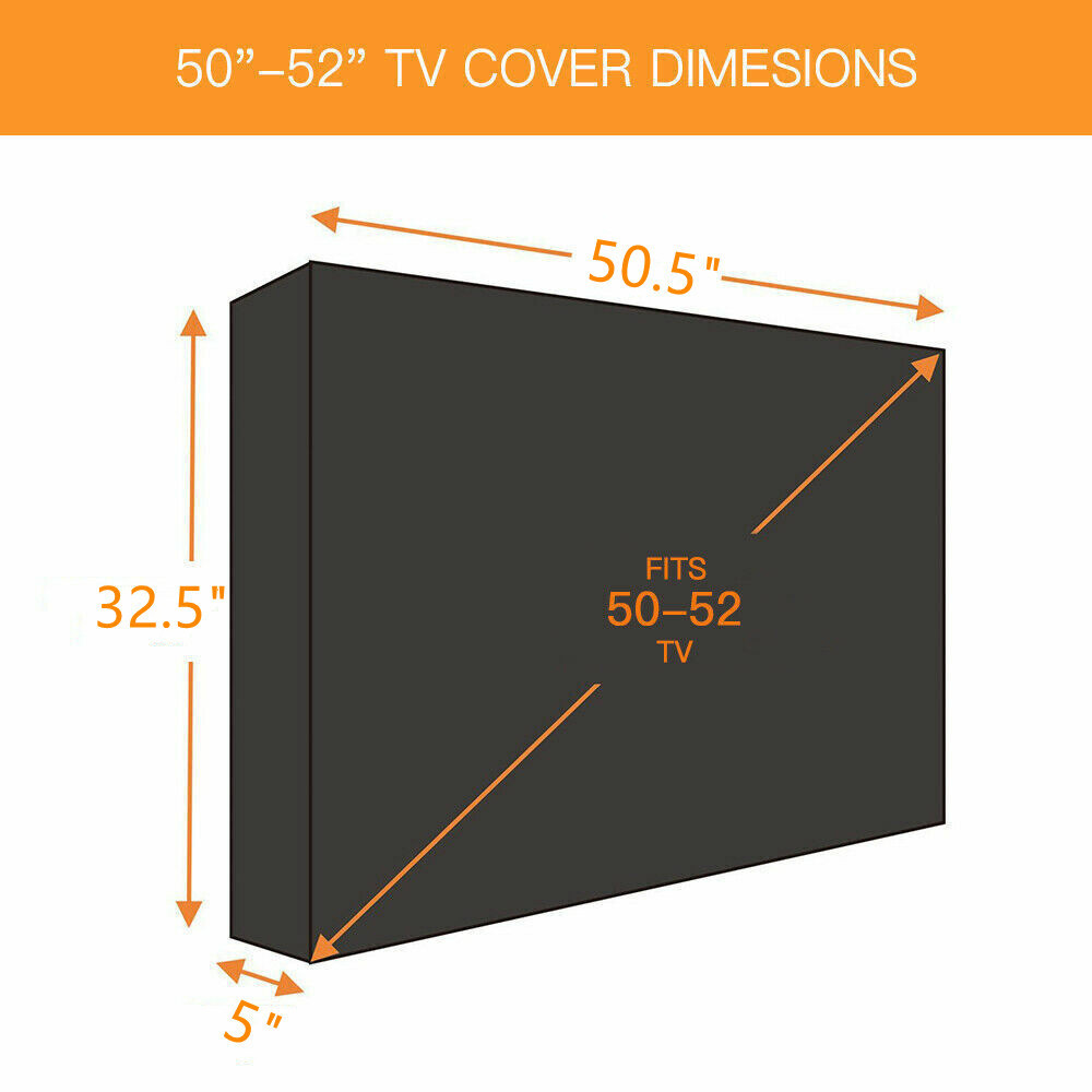 3Inch-85 Inch Dustproof Waterproof TV Cover Outdoor Patio Flat ...
