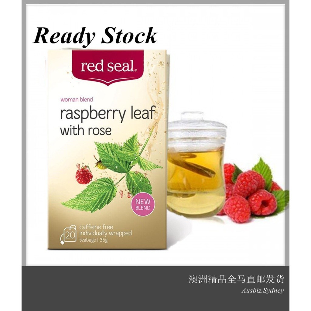 [Ready Stock EXP: 08/2026] Red Seal Raspberry Leaf Tea 20 teabags 35g ...