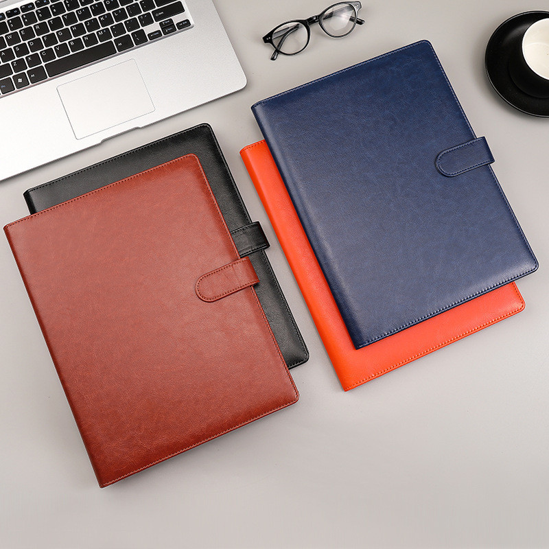 A4 Leather Padfolio File Folder Clipboard Document Holder Business ...