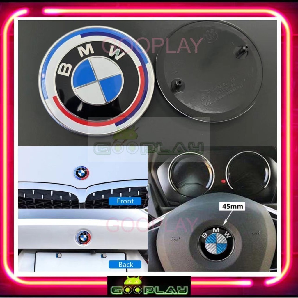 45mm 74mm 82mm Emblem Badge BONNET Hood Steering Front Rear Trunk Logo ...