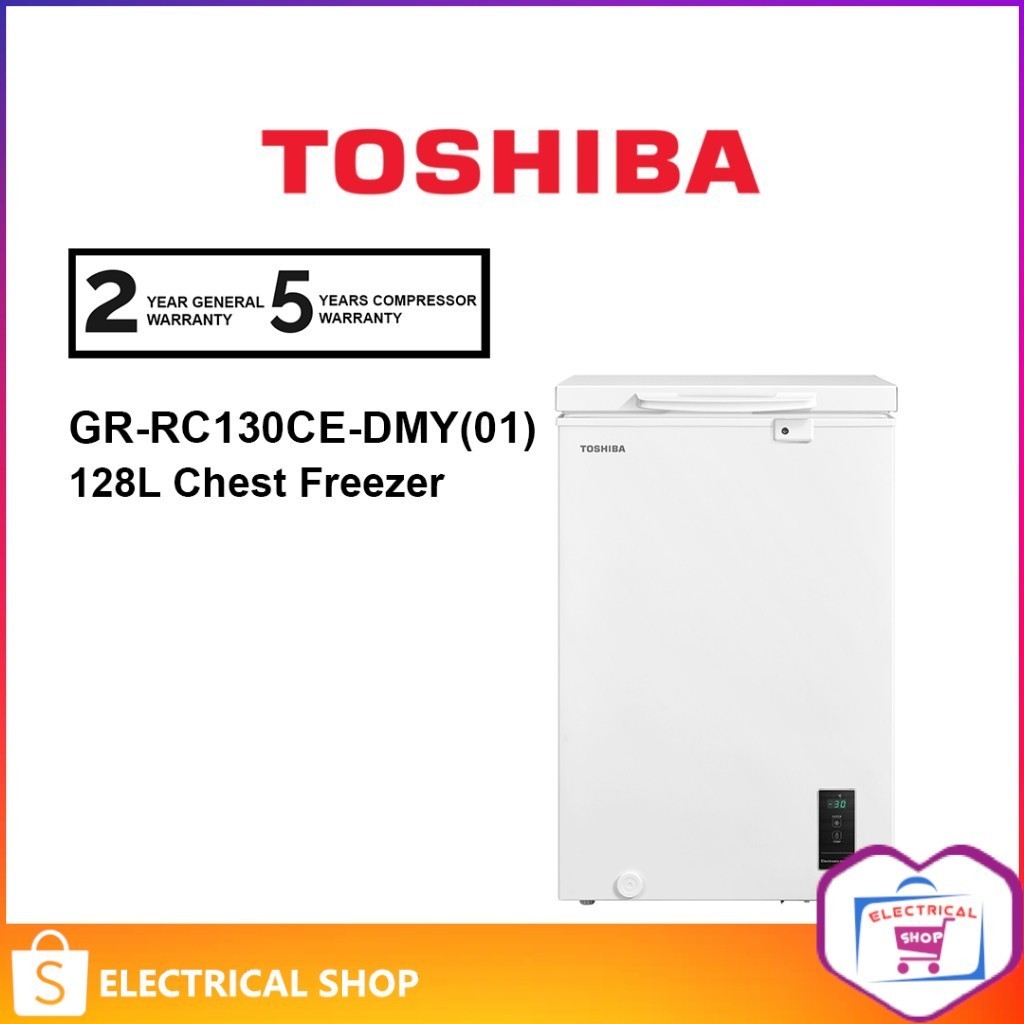 Toshiba 128L Chest Freezer GR-RC130CE-DMY(01) 2 in 1 Freezer or fridge Refrigerator GRRC130CEDMY ...