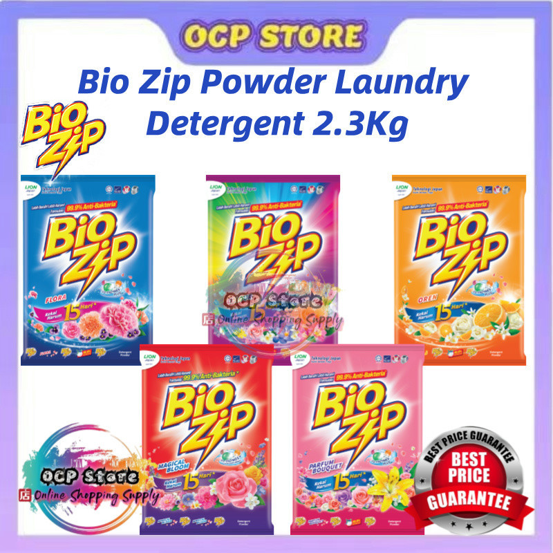 READY STOCK‼️ Bio Zip Serbuk Pencuci Baju 2.3kg (Magical Bloom/Flora ...