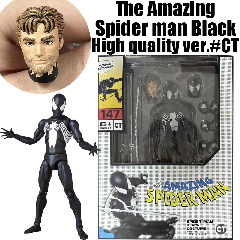 Action Figure Spiderman MAFEX 147 The Amazing Spider Man Black Model ...