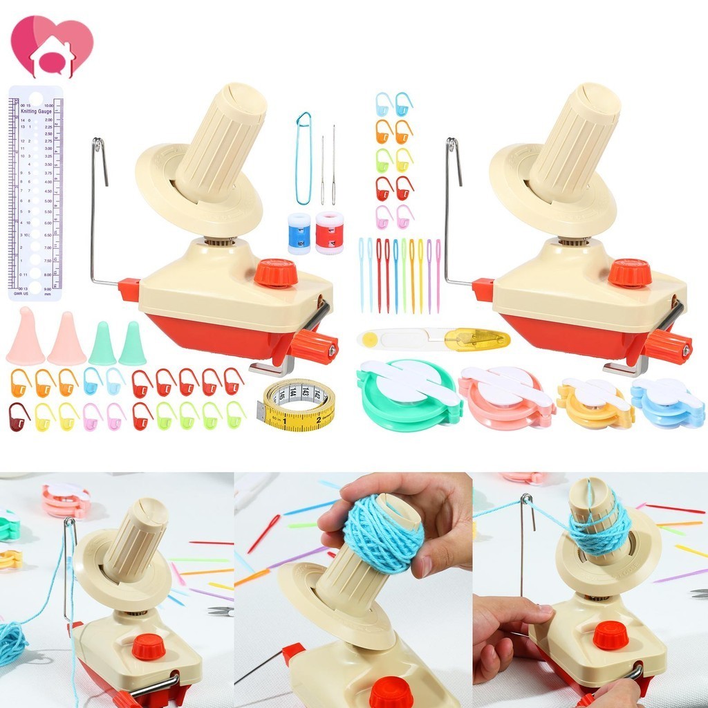 Yarn Ball Winder Set Hand Operated Low Noise Wool Winder with ...