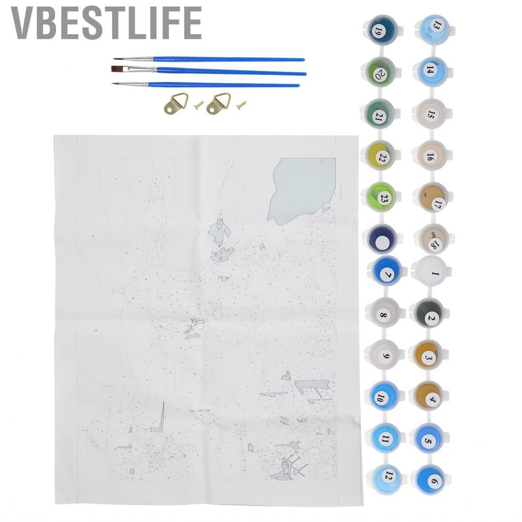 VBESTLIFE Number Painting Oil Beginner Landscape Set Serial Linen for ...