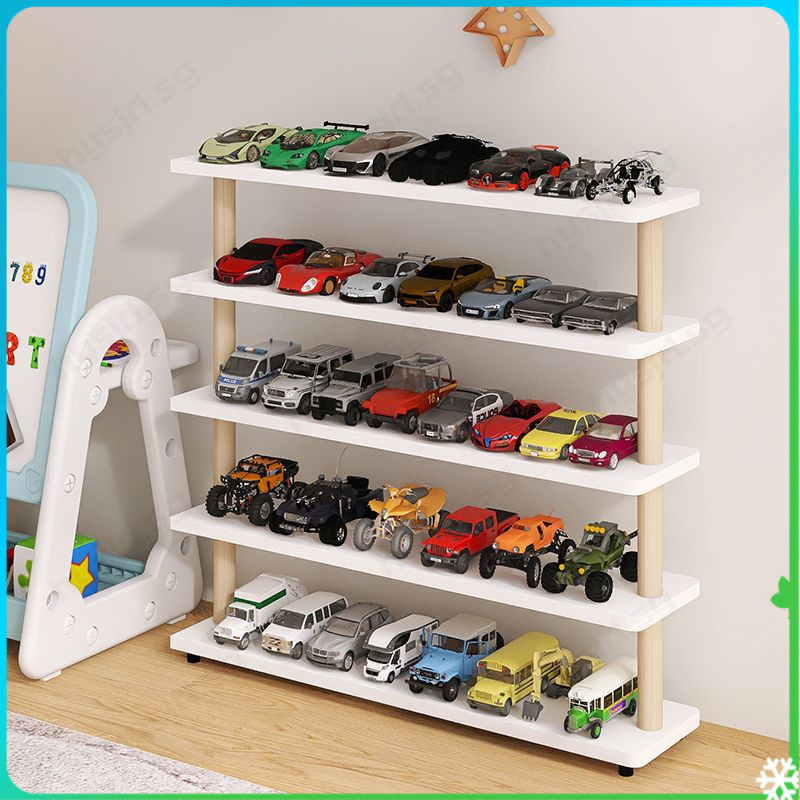 Shelf organizer small car model display rack parking lot children's ...
