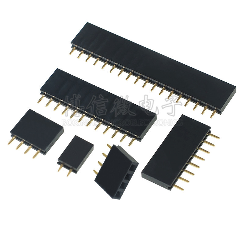 10Pcs 2.54mm Stright Female Single Row Pin Header Strip PCB Connector 1 ...