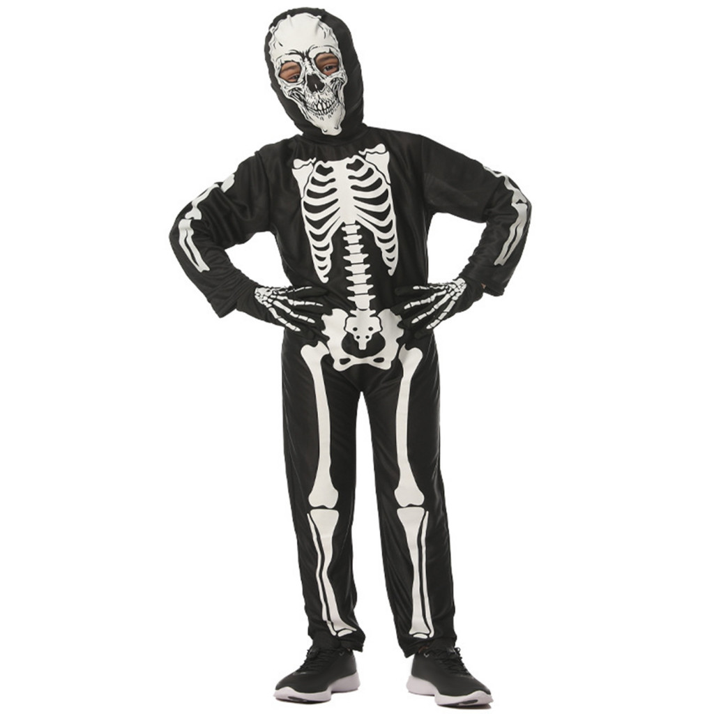 Kids Skeleton Costume Festive Skeleton Outfit Kids Halloween Costume ...