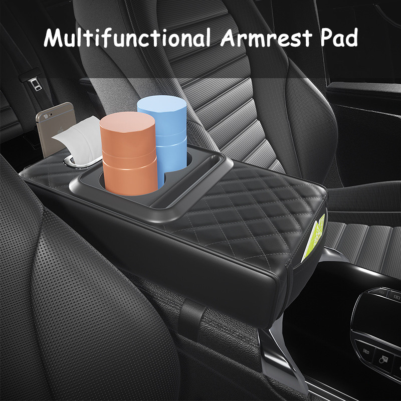 4 In 1 Car Armrest Storage Box Car Center Console Organizer With Cup ...