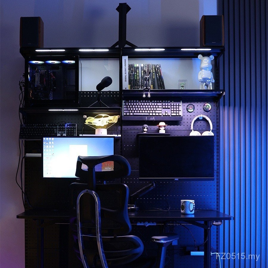 Lifting Table Black Desktop Computer Desk Integrated Desk Bookshelf ...