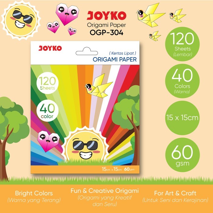 Origami Paper Kertas Lipat Seni Joyko OGP-304 15x15 cm | Shopee Malaysia