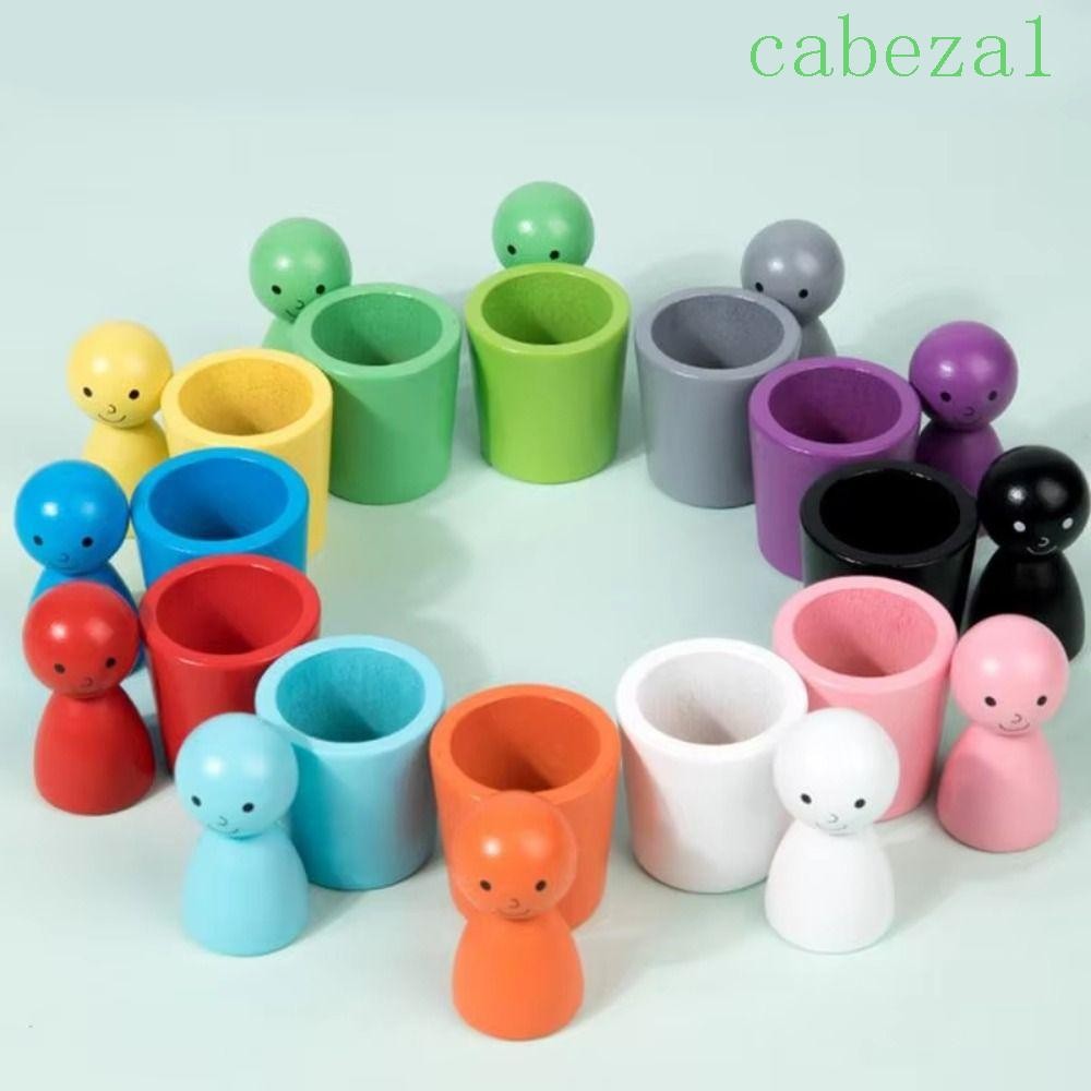 CABEZA Children Color Sorting Cup, Early Educational Rainbow Ball Color ...