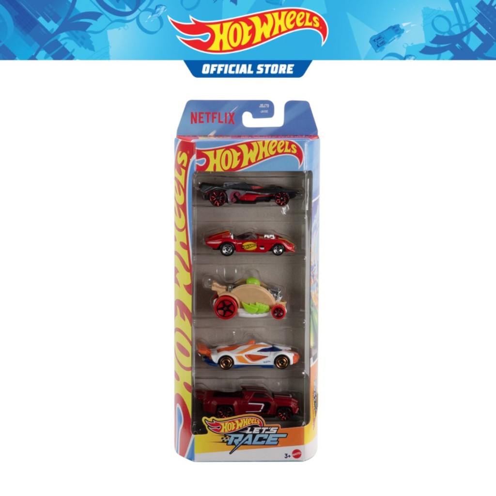 Hot Wheels 5 Car Pack Diecast Vehicle Let's Race (97HH) Action Toys For Boys Ages 3yrs and up ...