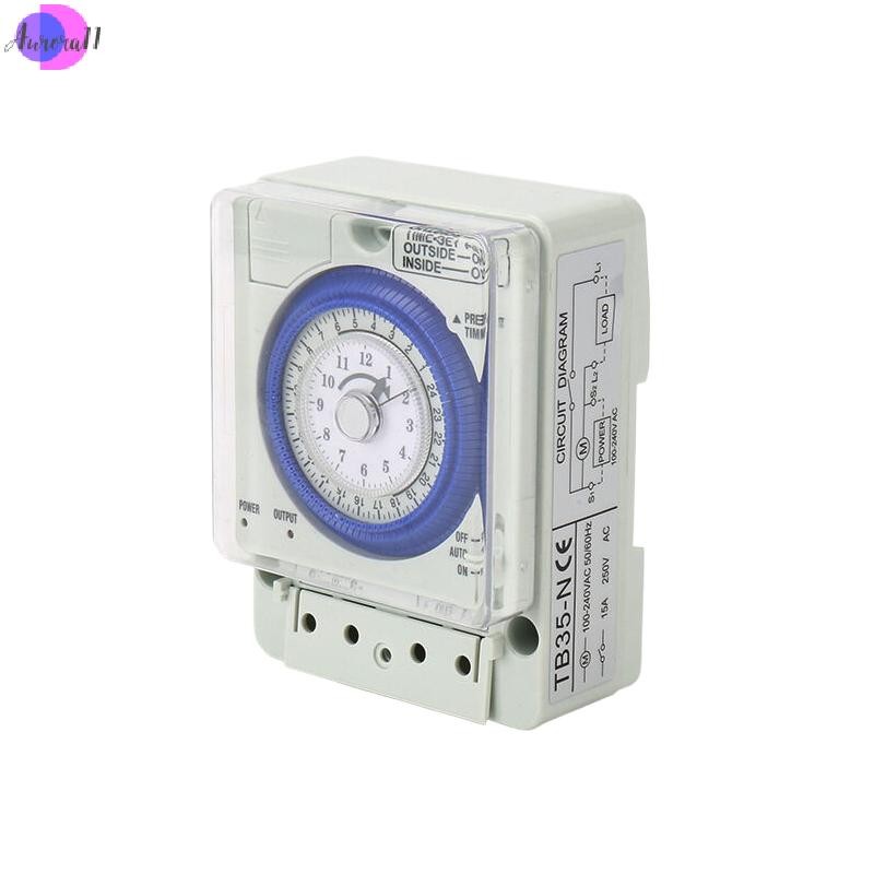 Aurora11 24Hours Timer Switch Timer Plug In Mechanical Grounded Programmable Smart Countdown ...